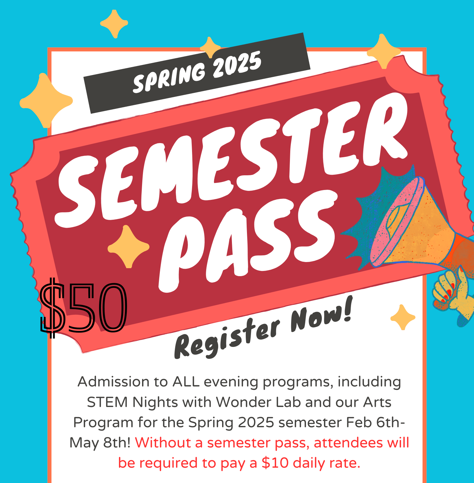 Spring Semester Pass - Inspiring All Girls to be Strong, Smart & Bold